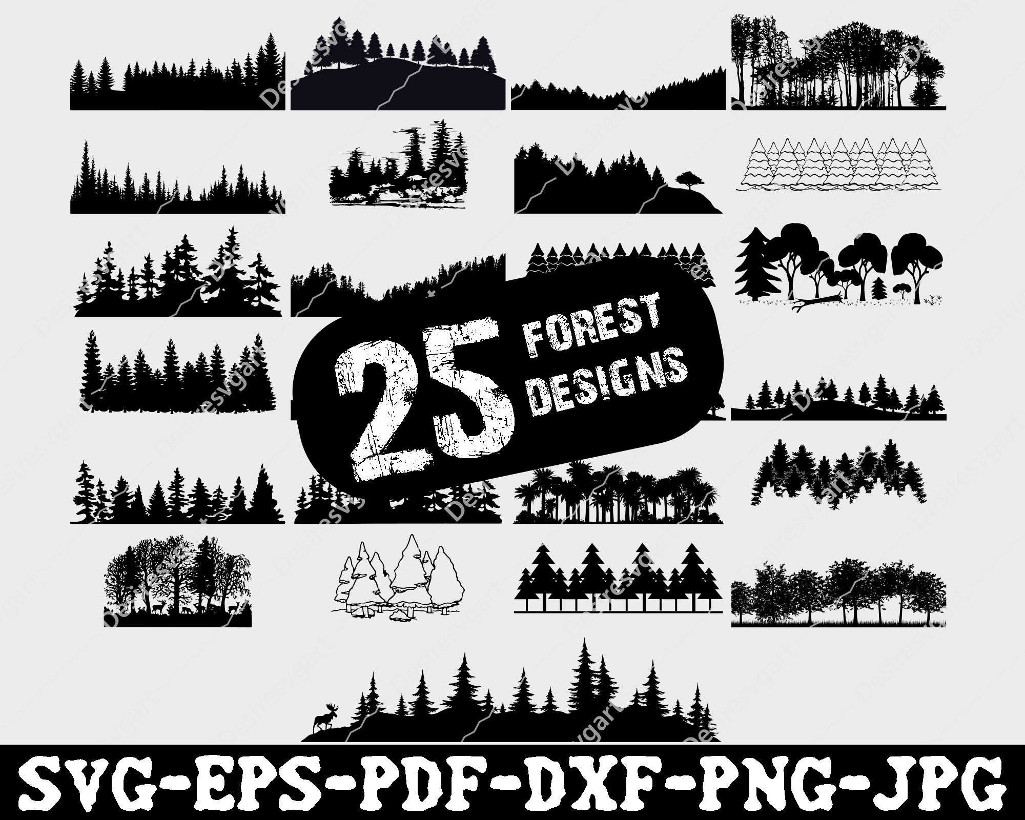 Forest SVG Bundle Forest Vectortree SVG Forest Clipart - Etsy Canada