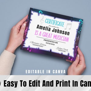 Editable School Certificates in Canva, Elementary Classroom Award ...