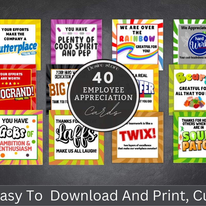 Employee Appreciation Candy Gram - Etsy