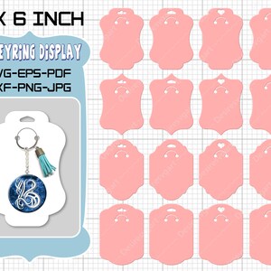 Keyring Display Card Bundle, Keyring Card Svg Bundle, Keychain Display ...