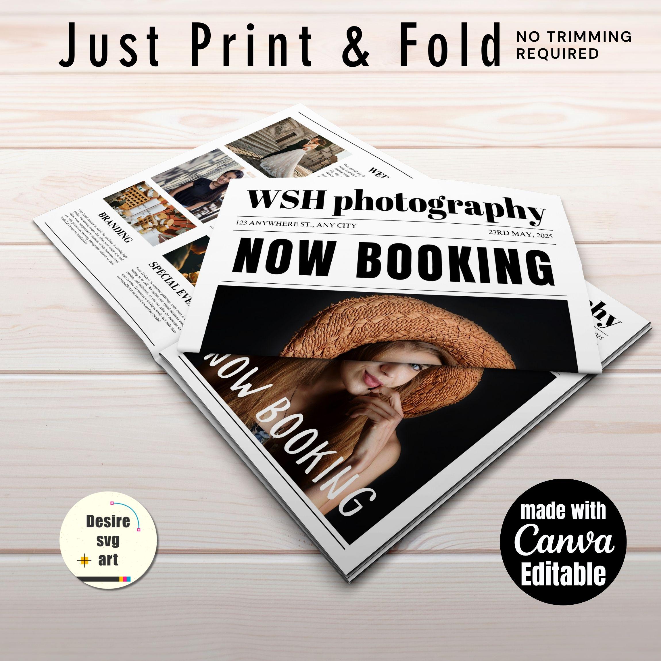 Modern Business Newspaper Template | Perfect for Salons & Small ...