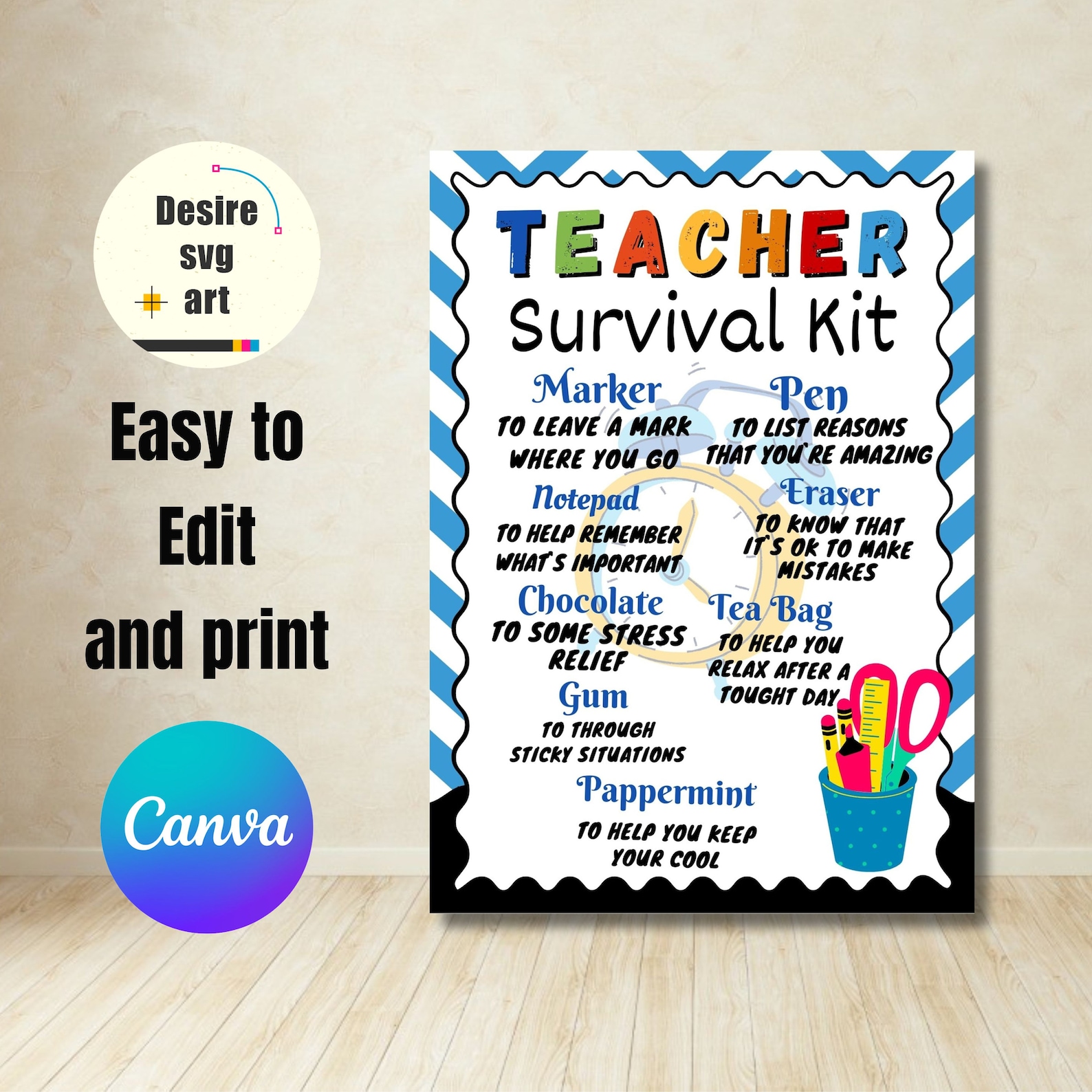 Empowering Educators: the Ultimate Teacher Survival Kit Printable Canva ...