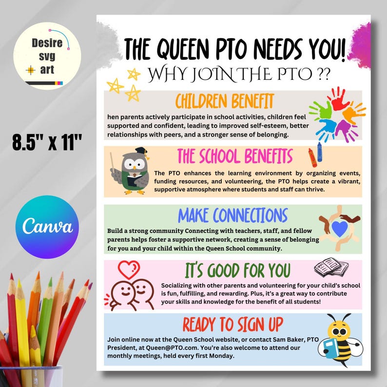 Editable "why Join the Pto?" Flyer Template | PTO PTA Recruitment Flyer ...