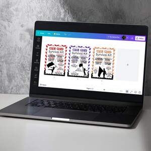 Color Guard Survival Kit Printable Canva Editable Template, Gift Bag ...