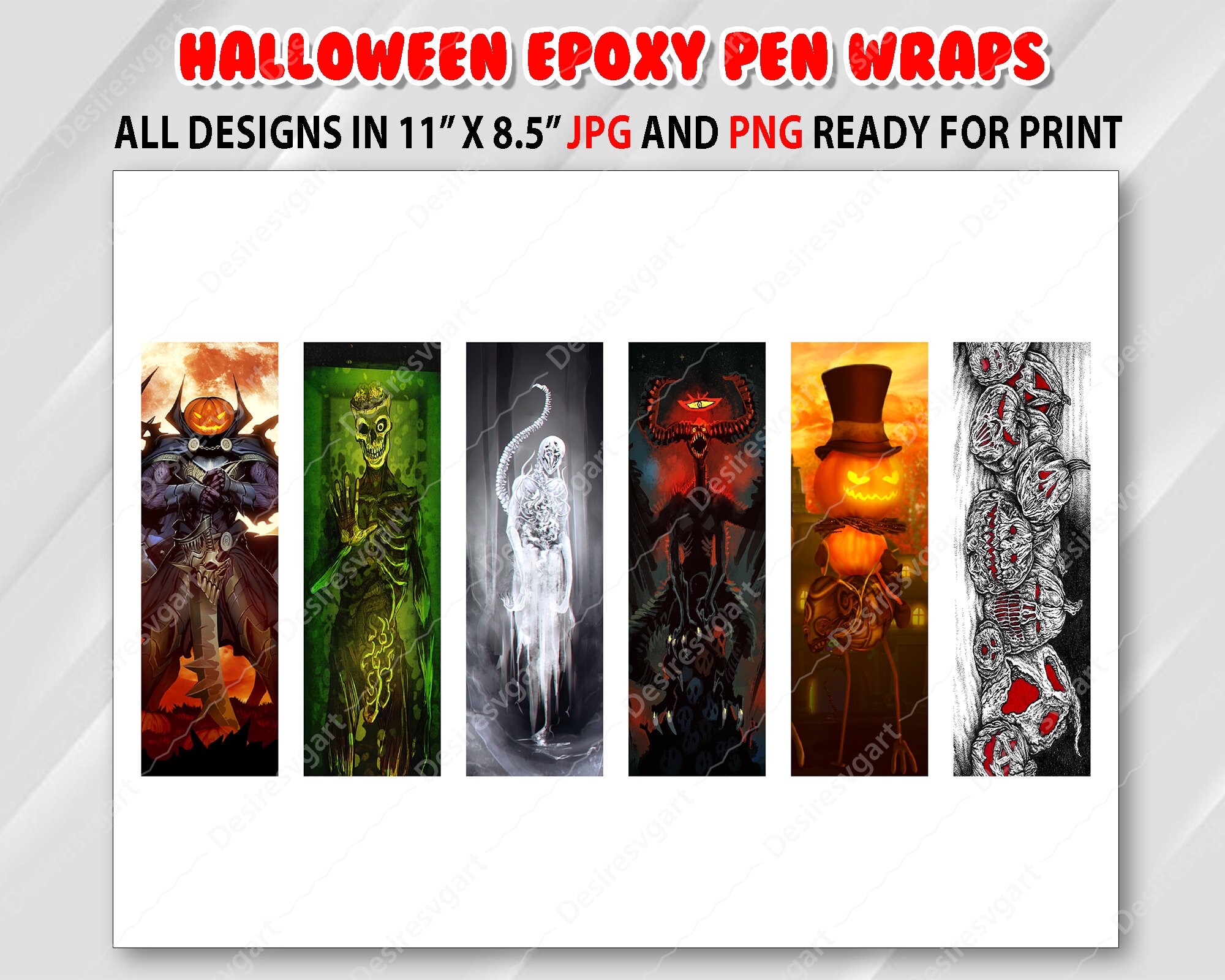 Halloween Pen Wraps Horror Halloween Pen Wraps Pen Wrap - Etsy UK
