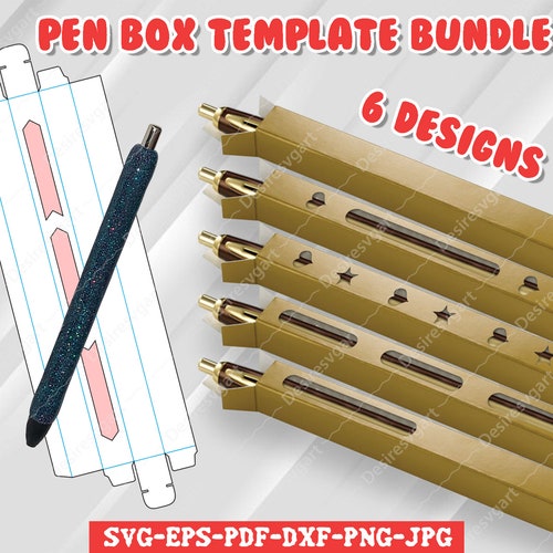 Pen Box Template Bundle Custom Pen Box Epoxy Pen Package - Etsy
