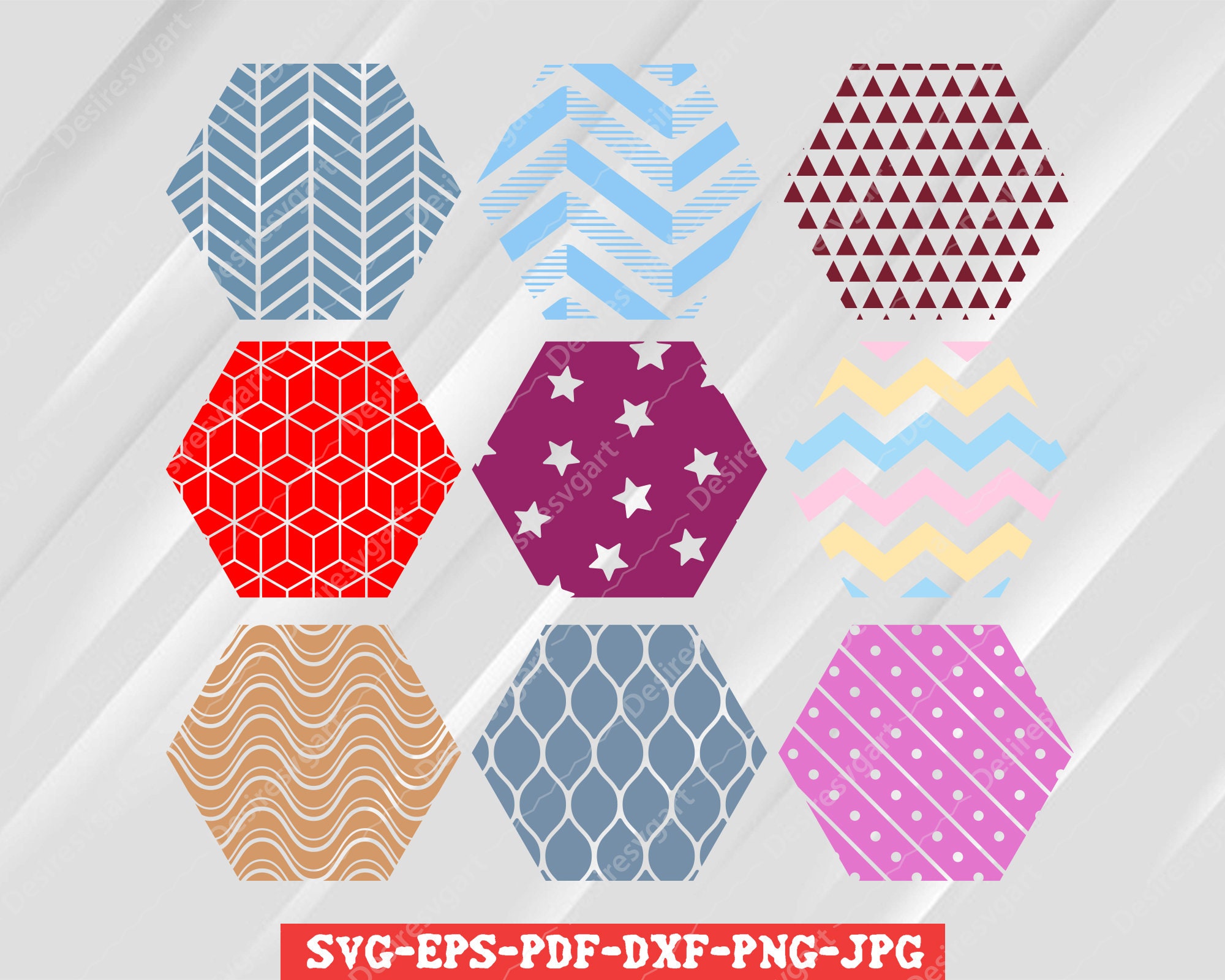 Hexagon Keyring Patterns Svg Hexagon Pattern Svg Keychain | Etsy