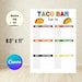 Taco Fiesta: Stylish Taco Bar Sign up Sheet Template Printable for ...