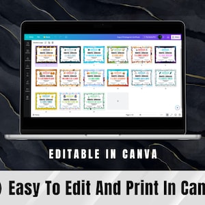 Editable School Certificates in Canva, Elementary Classroom Award ...
