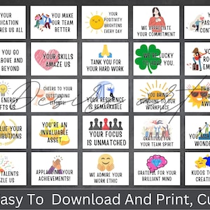 Gratitude Cards for Employees, Employee Appreciation Cards, Printable ...