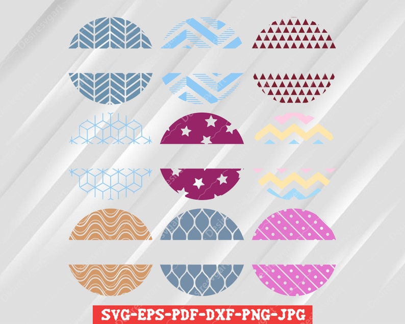 Keychain Monogram SVG Round Pattern Svg Split Monogram Svg - Etsy