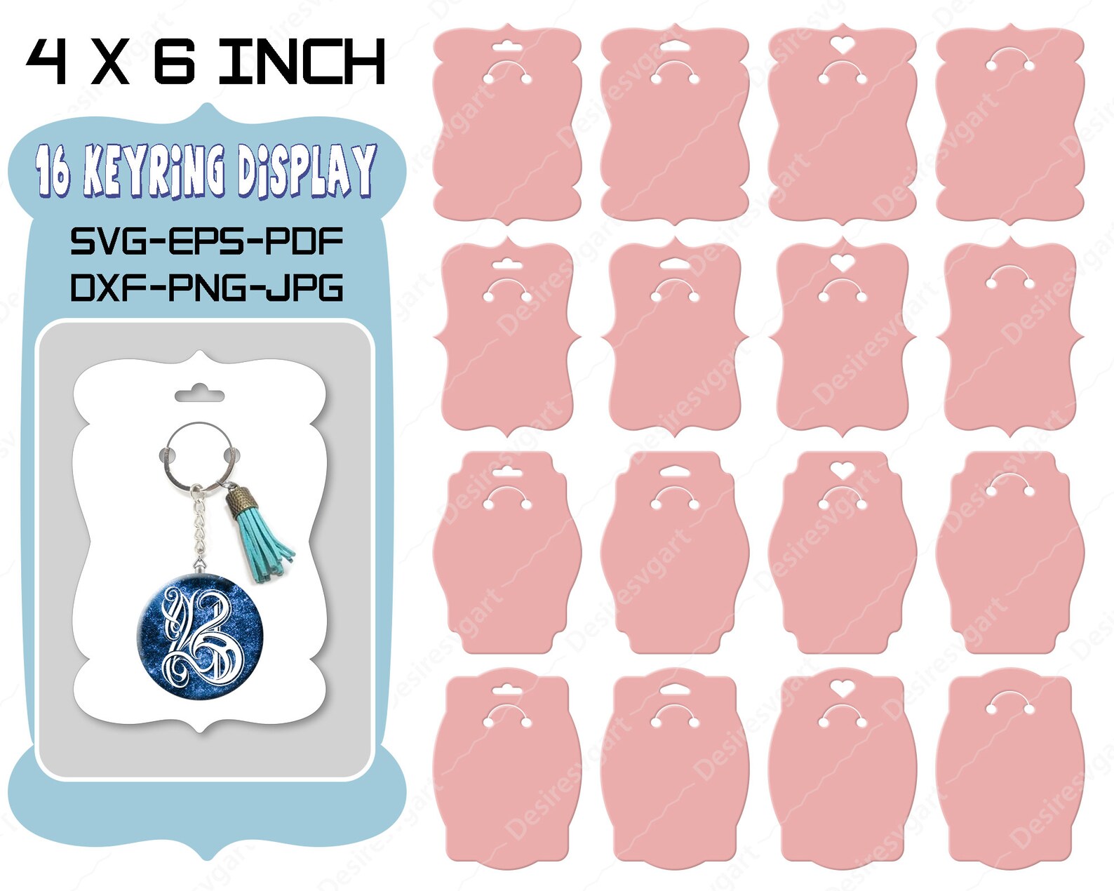 Keyring display card bundle keyring card svg bundle keychain | Etsy