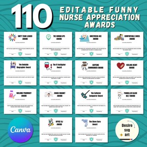 Quirky Nurse Recognition Certificates:celebrate the Funniest Moments ...