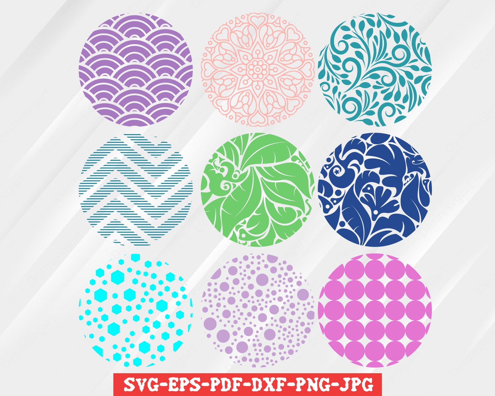 Keychain Pattern Svg Keyring Patterns Svg Circle Patterns | Etsy