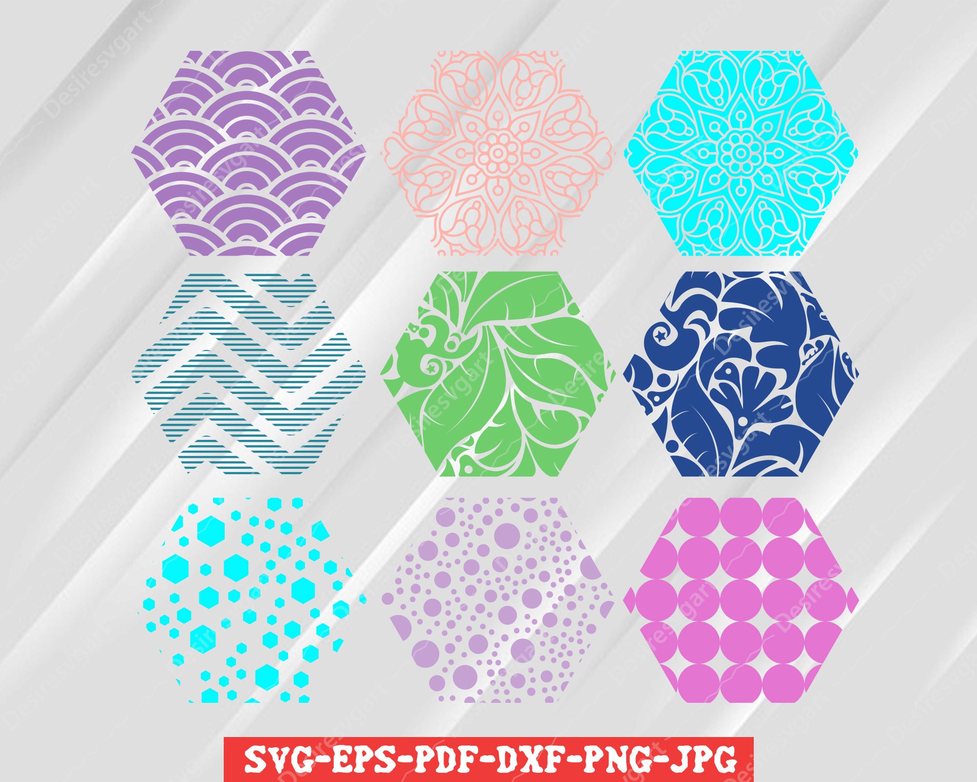 Hexagon Keyring Patterns Svg Hexagon Pattern Svg Keychain | Etsy