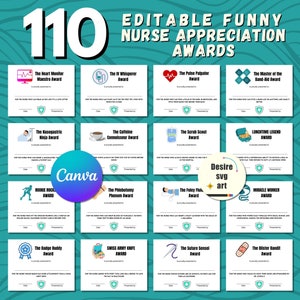 Quirky Nurse Recognition Certificates:celebrate the Funniest Moments ...