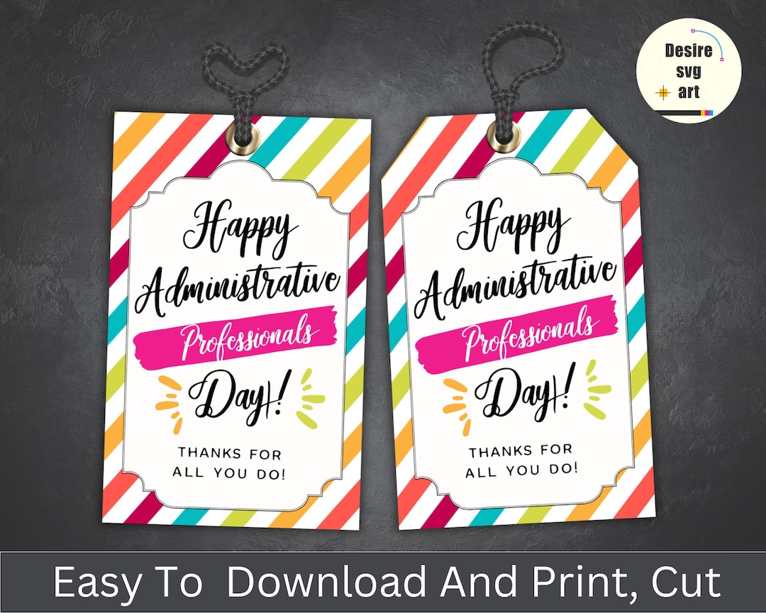 Administrative Professionals Day Tag | Employee, Staff Thank You Gift ...