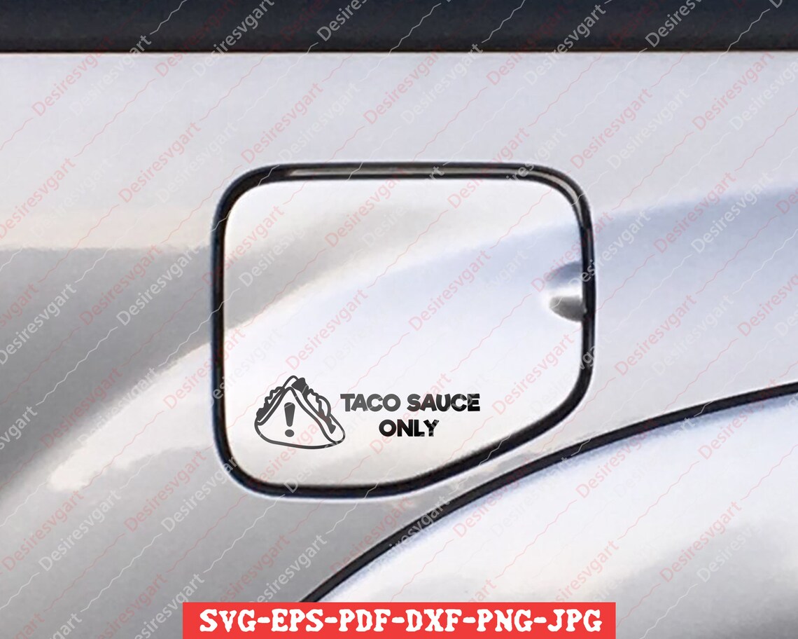 TACO SAUCE ONLY Decal Sticker Taco Bell Stickers Taco Bell - Etsy