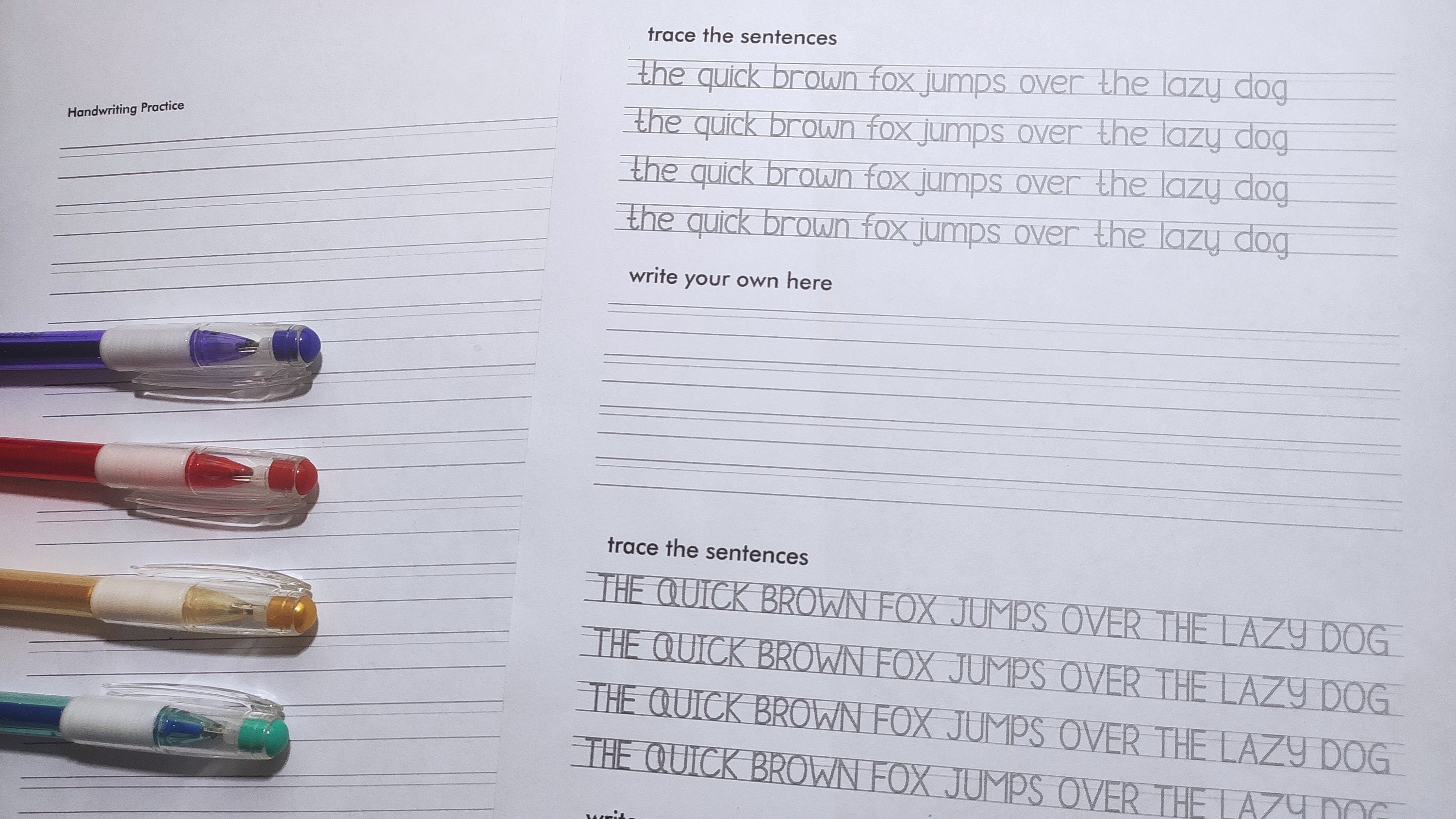 Print Handwriting Worksheets Handwriting Practice Worksheet | Etsy