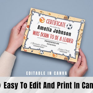 Editable School Certificates in Canva, Elementary Classroom Award ...