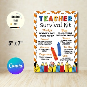 Empowering Educators: the Ultimate Teacher Survival Kit Printable Canva ...