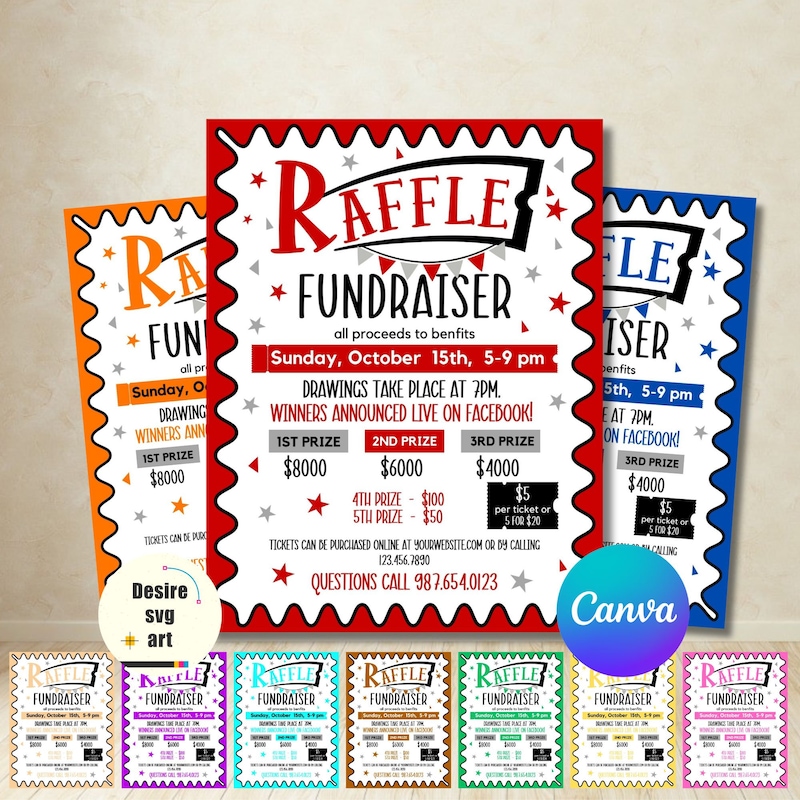 Raffle Posters - Etsy UK
