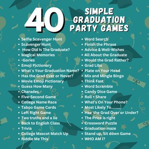 2024 Graduation Party Games | Class of 2024 Graduation Games | College ...