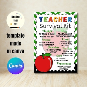 Empowering Educators: the Ultimate Teacher Survival Kit Printable Canva ...