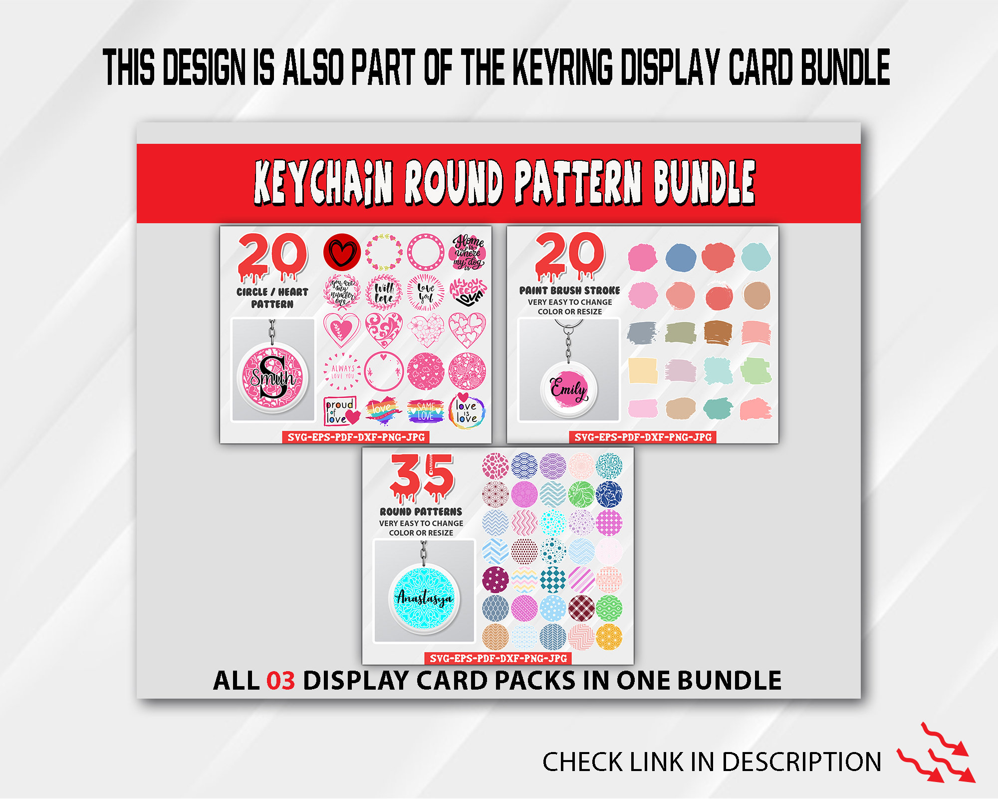 Keychain Pattern Svg Keyring Patterns Svg Circle Patterns | Etsy