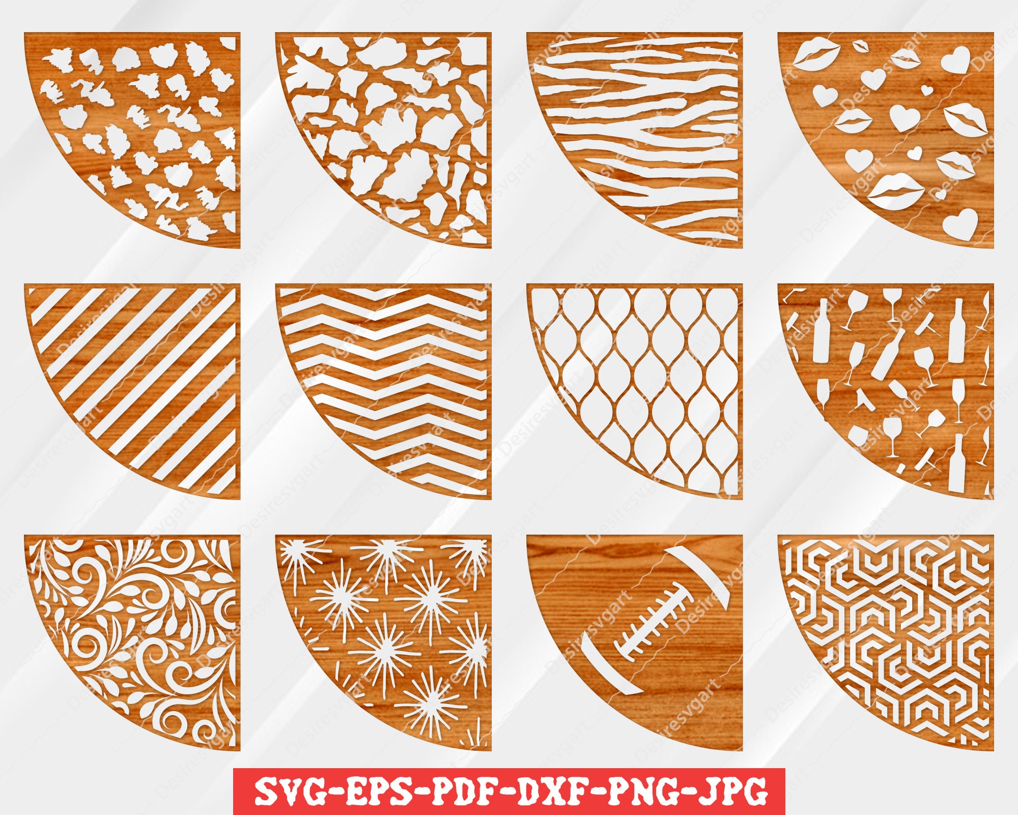 T-shirt Sleeve Stencil Template SVG LASER File 12 Designs | Etsy