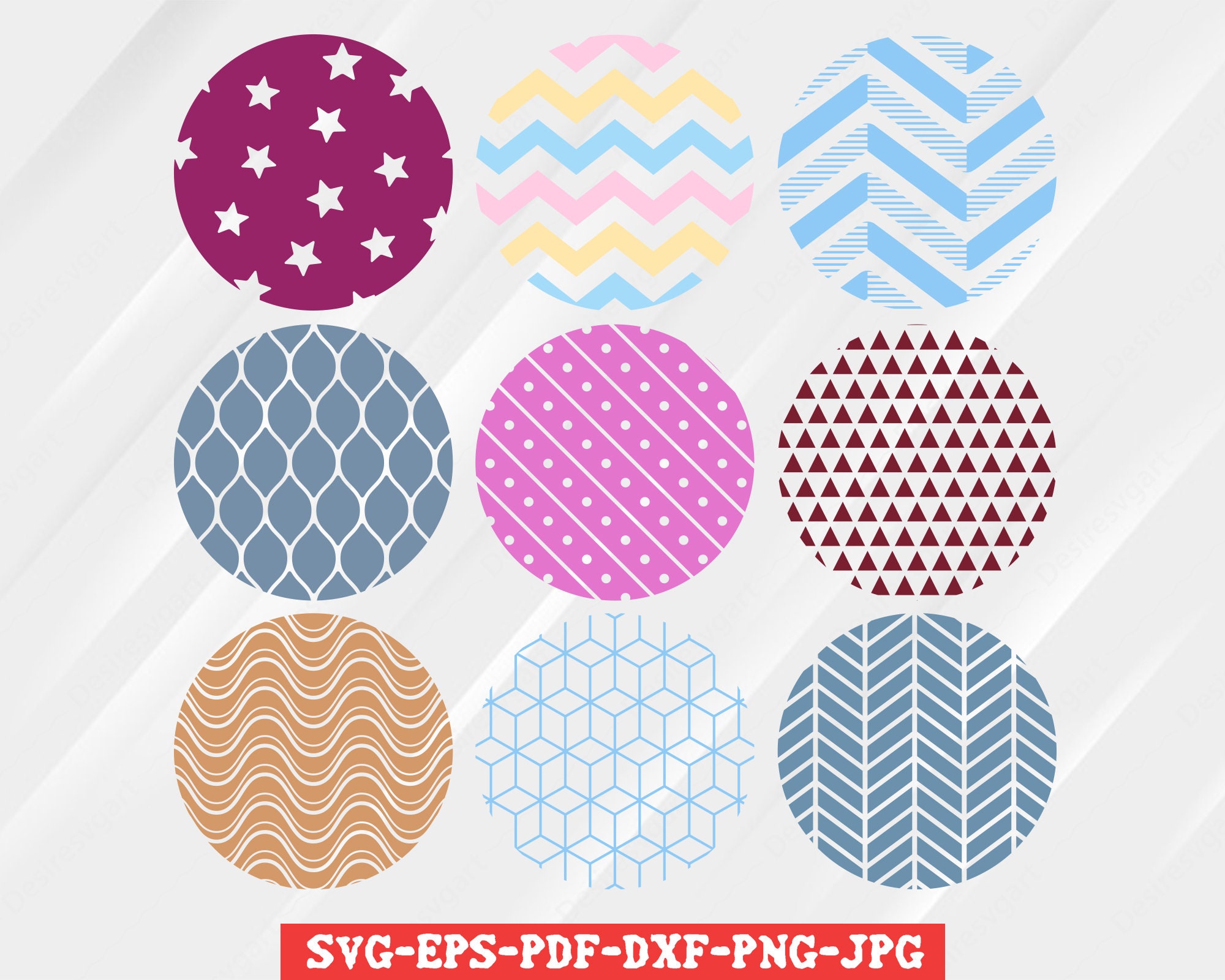 Keychain Pattern Svg Keyring Patterns Svg Circle Patterns | Etsy