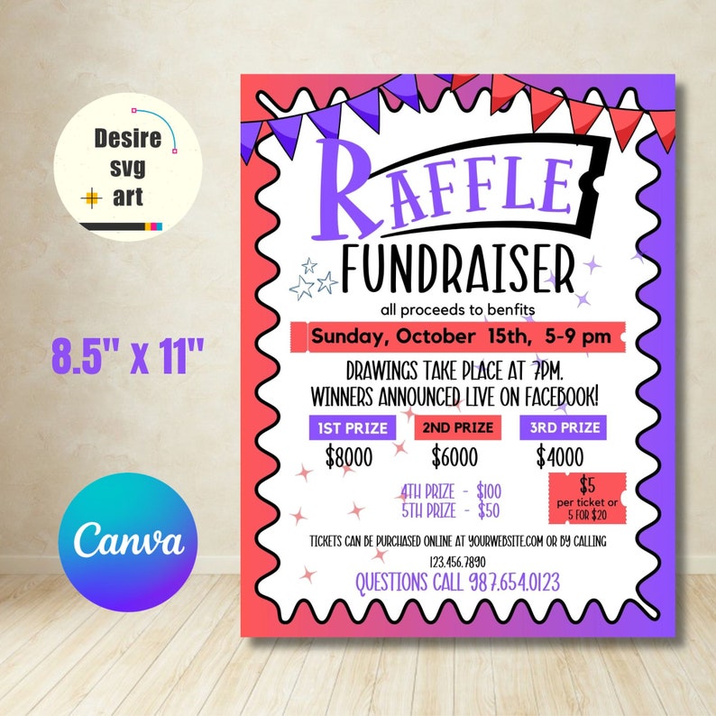 Editable Raffle Fundraiser Templates Galore, Raffle Ticket Fundraiser ...