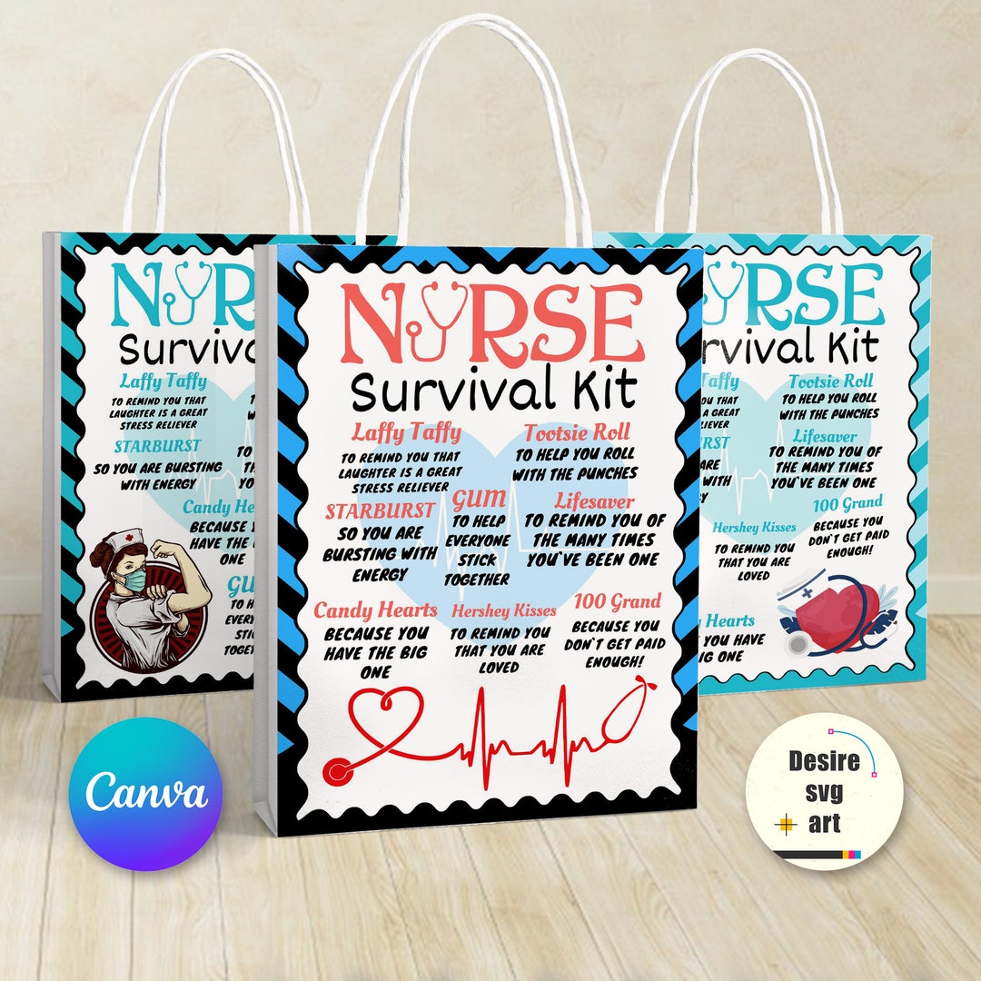 Nurse Survival Kit Editable Canva Template, National Nurses Day ...