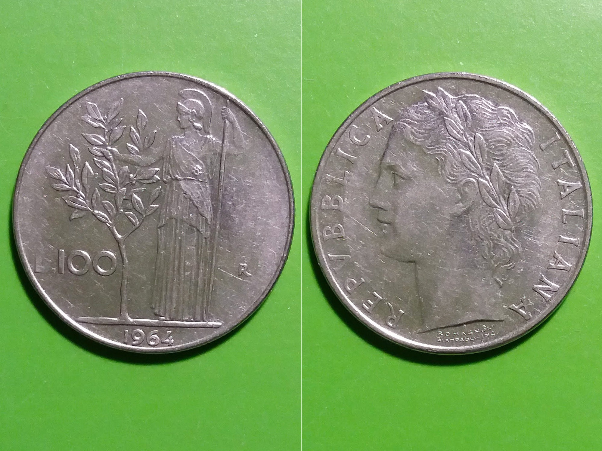 Italian 100 Lire, 1963, 1964, 1966, Vintage Coins From Italy ...