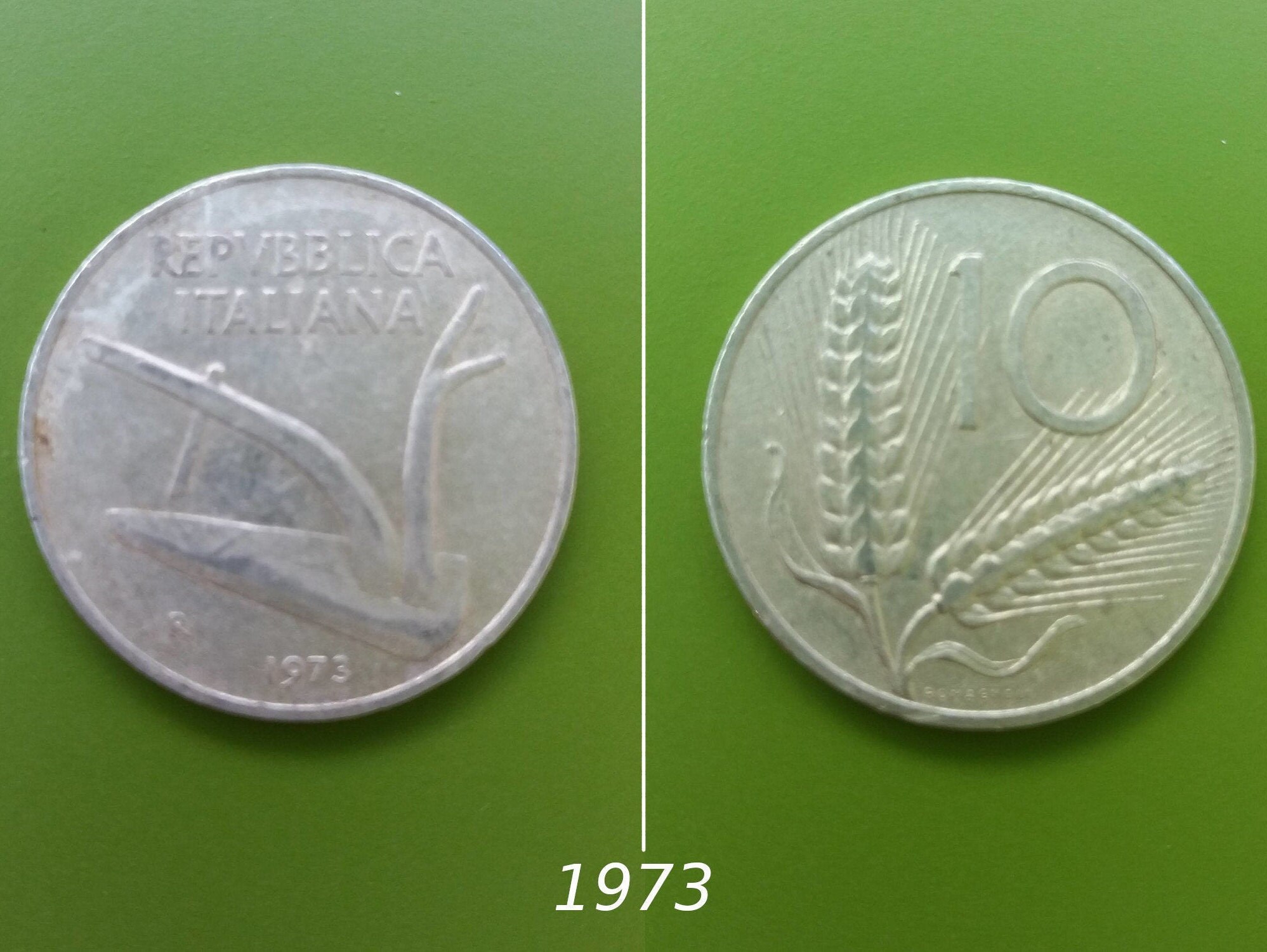 Italian 10 Lire, 1955, 1966, Italian Lira, Vintage Coins From Italy ...