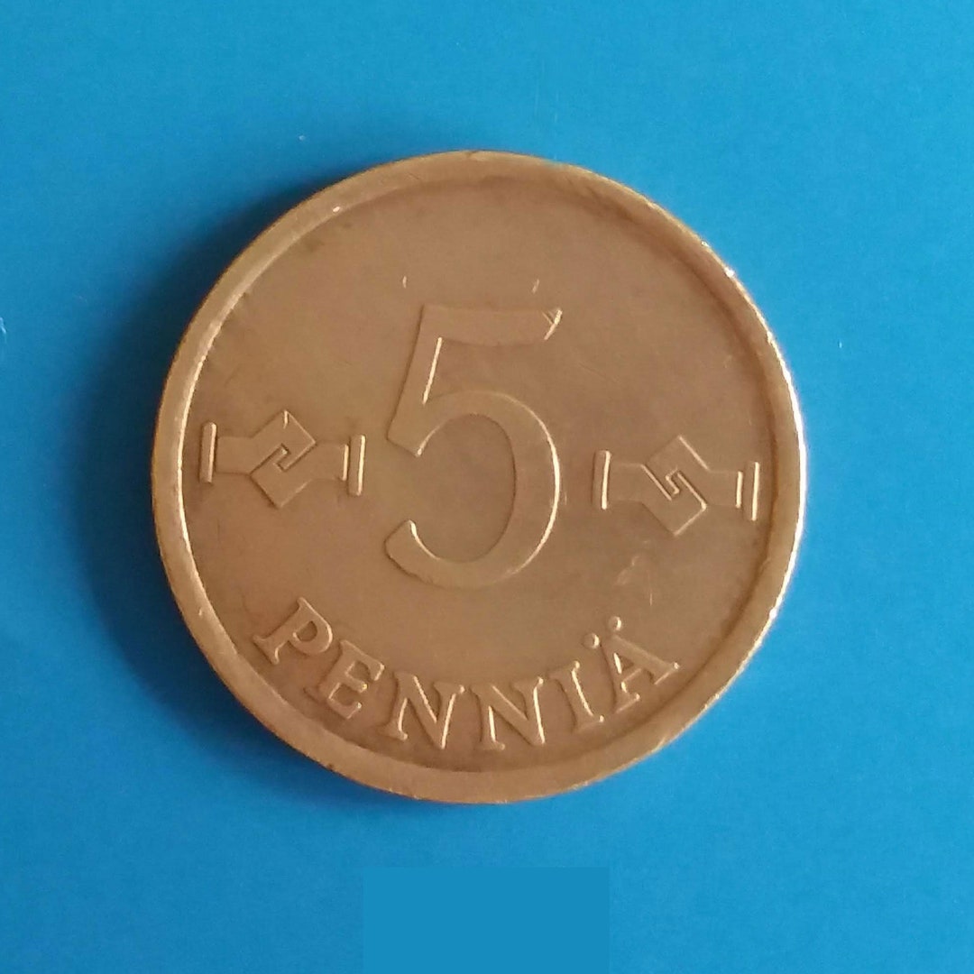 Finland 5 Pennia, 1963, 1974, Vintage Coins From Finland, Nordic Coins ...