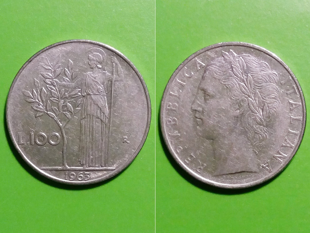 Italian 100 Lire, 1963, 1964, 1966, Vintage Coins From Italy ...