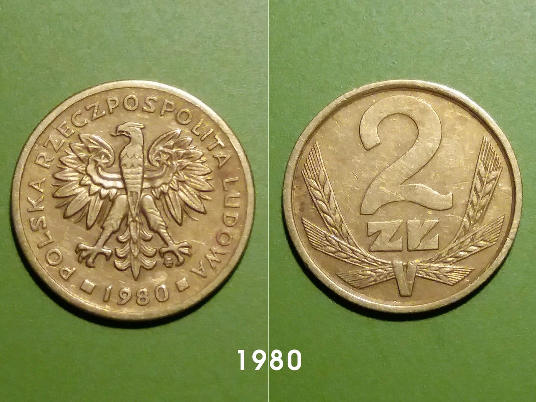 Polish 2 Złote, 1980-1985 Coins From Poland, Polska Rzeczpospolita ...