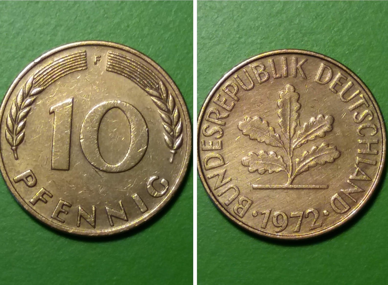 German 10-pfennig, 1970's German Coins, Coins From Germany, Vintage ...