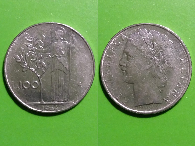 Italian 100 Lire, 1963, 1964, 1966, Vintage Coins From Italy ...