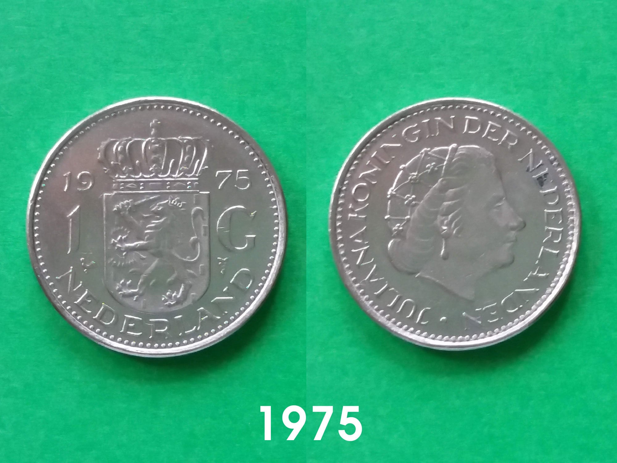 Holländischer 1 Gulden von 1967, 1972, 1973, 1975, 1980 - Juliana ...