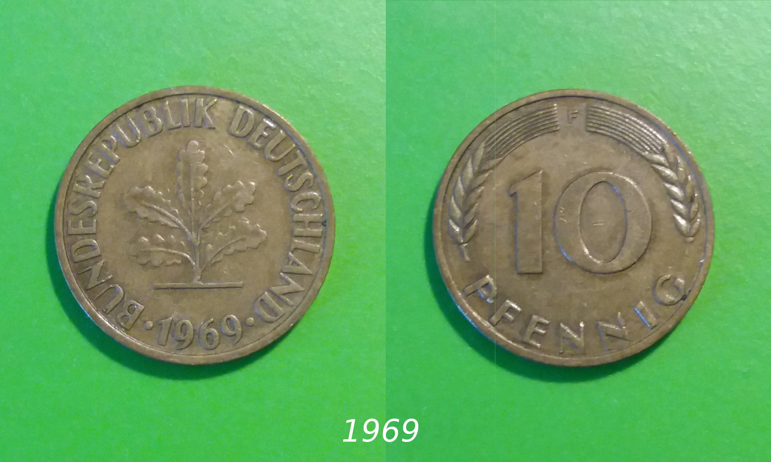 German 10-pfennig, 1969 Pfennig, Coins From Germany, Vintage Coins ...