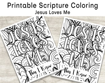 Jesus Loves Me Printable - Etsy