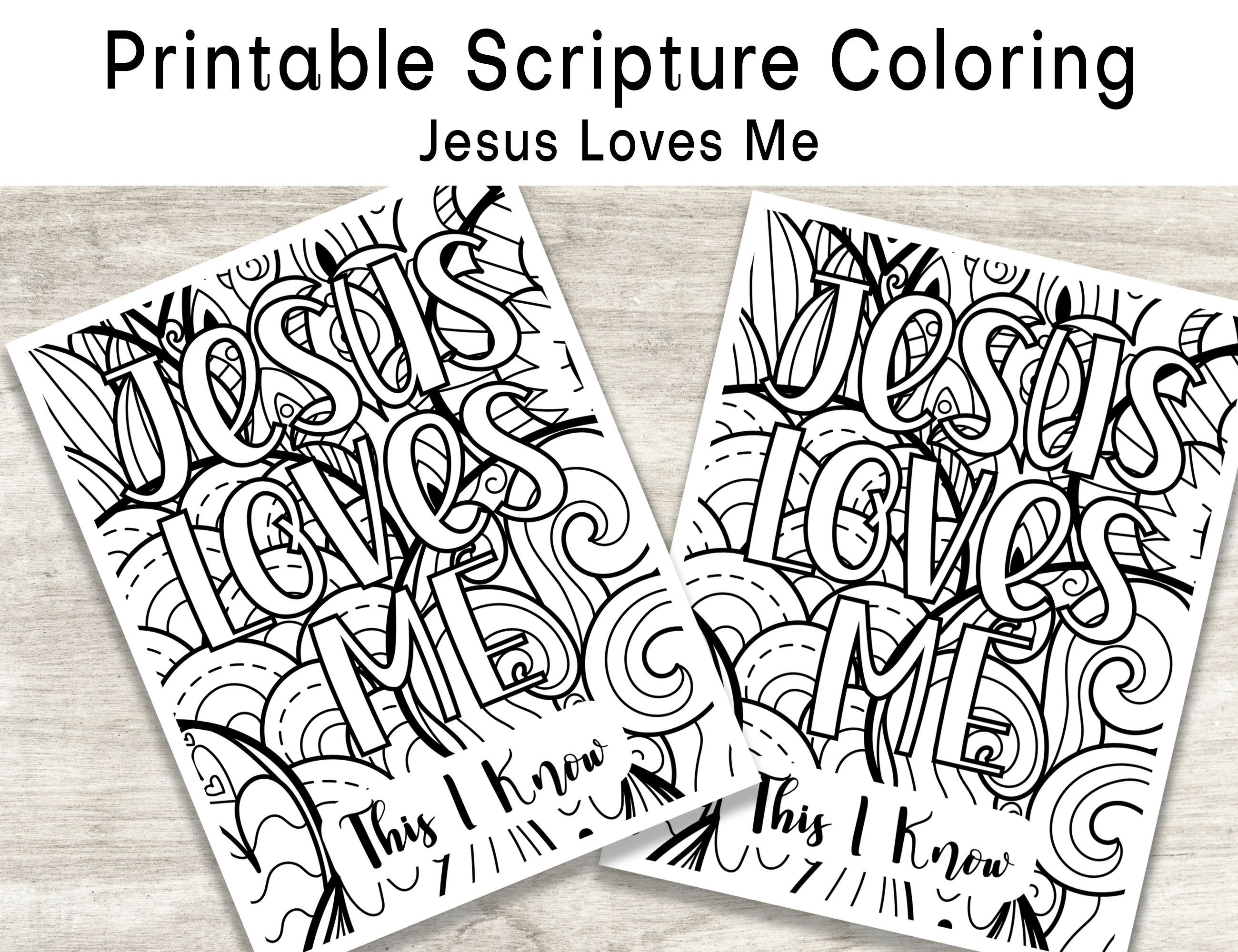 Printable Jesus Loves Me Coloring Page, Scripture Verse Coloring ...
