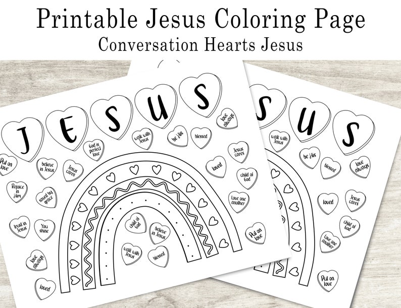 Christian Valentine’s Day Coloring Page, Jesus Valentine's Day, Jesus ...