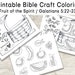 Printable Fruit of the Spirit Craft Coloring Activity, Galatians 5:22 ...