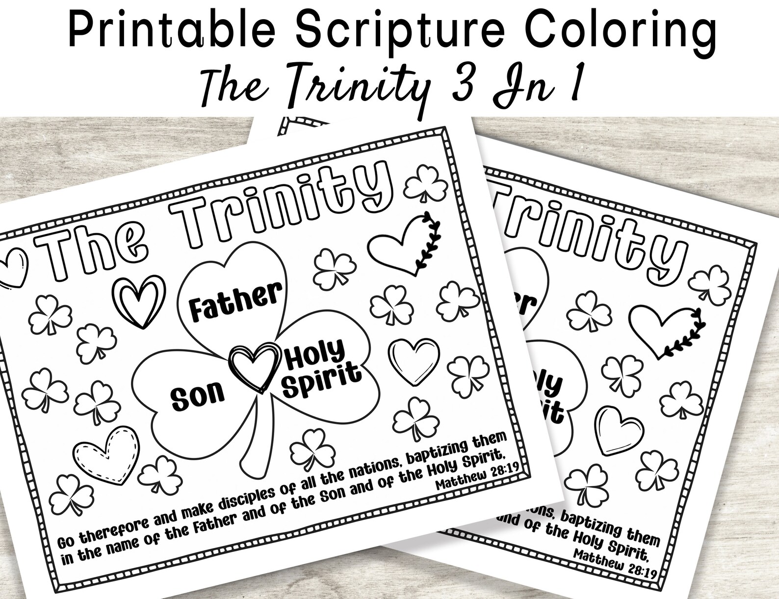 Christian St. Patrick's Day Coloring Page, Trinity 3 in 1 Coloring ...