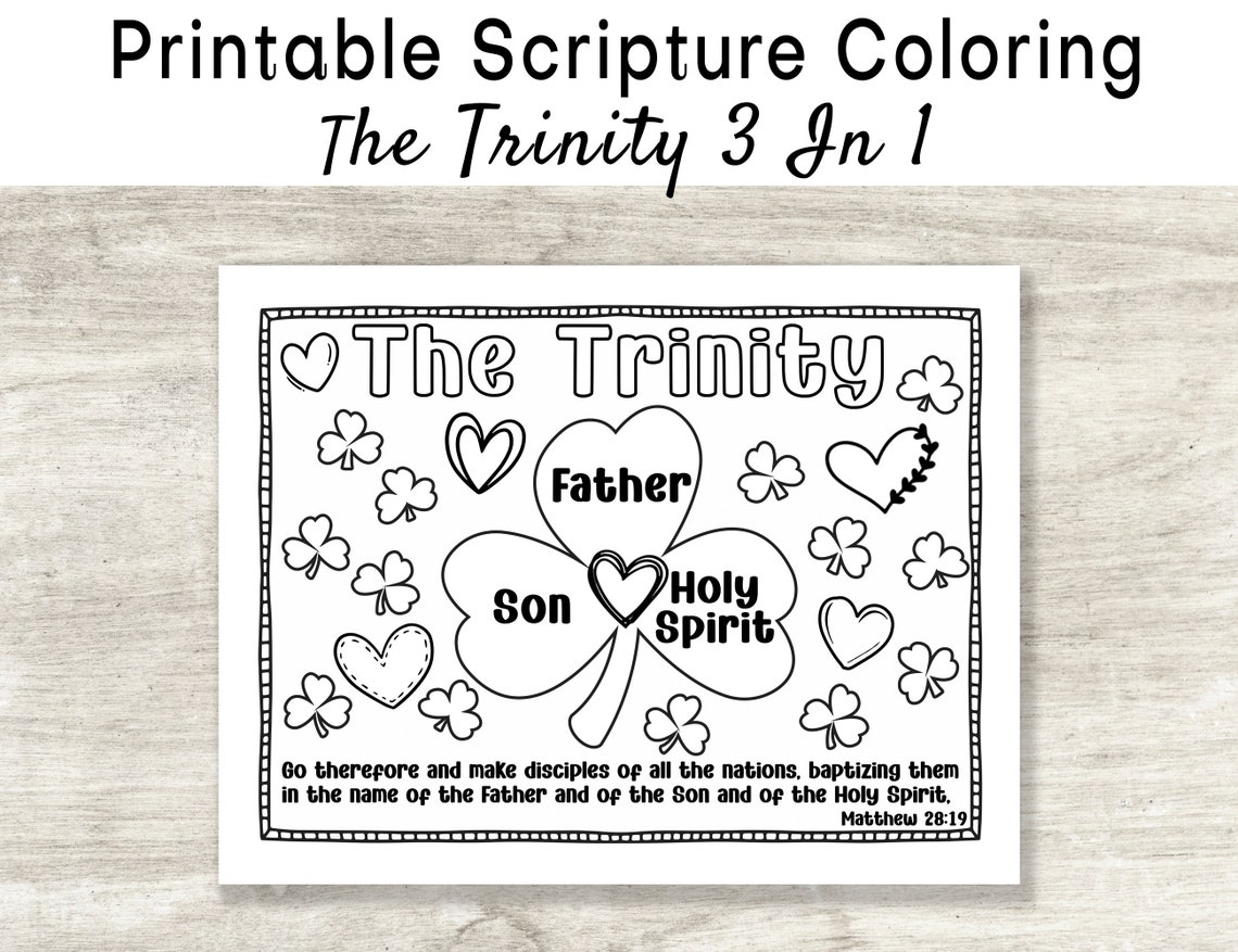 Christian St. Patrick's Day Coloring Page, Trinity 3 in 1 Coloring ...