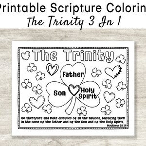 Christian St. Patrick's Day Coloring Page, Trinity 3 in 1 Coloring ...