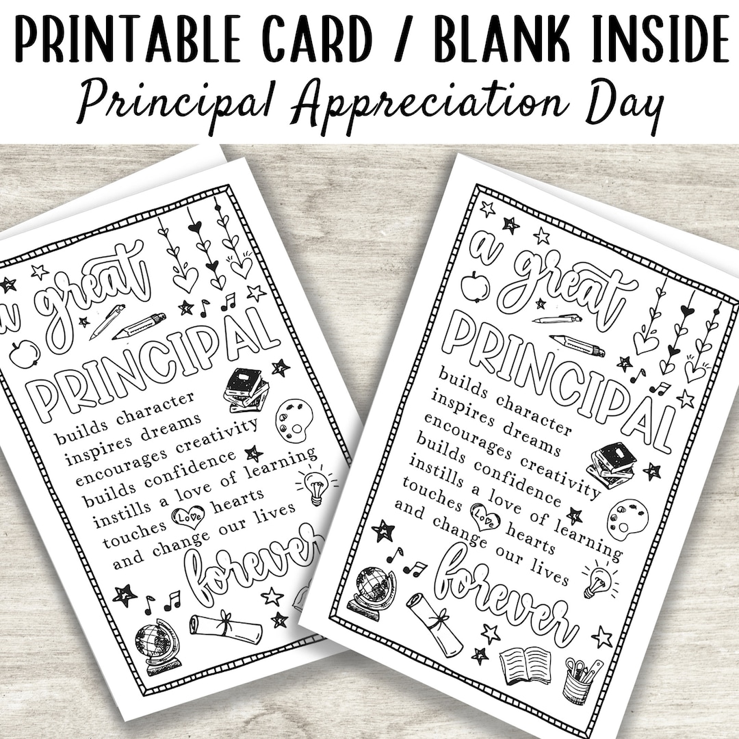 Happy Principal Appreciation Day, Principal Day, Principal Coloring ...